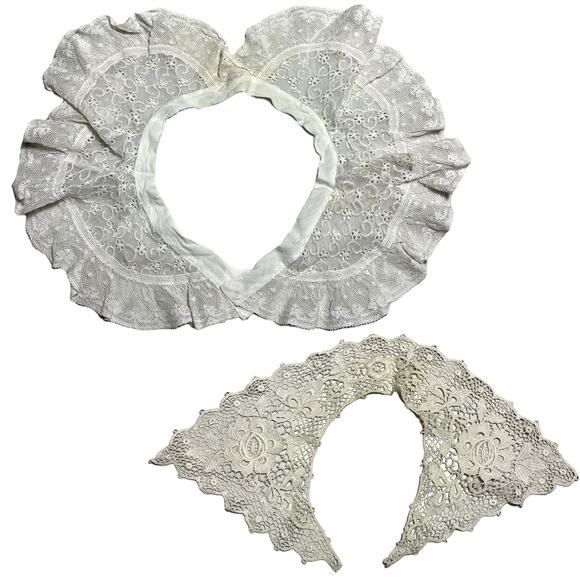 Vintage | Accessories | Vintage Antique Victorian Lace Collars Barouche ...